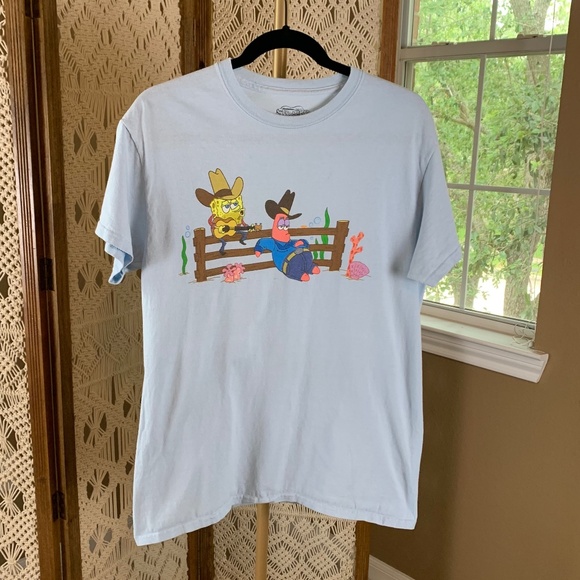 Nickelodeon | Shirts | Nickelodeon Spongebob And Patrick Cowboys M ...